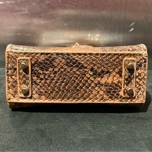 Handmade | Bags | Handmade Mini Brown Python Snakeskin Birkin Airpods ...